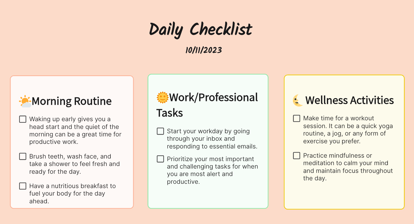 Mastering Daily Checklist Step by Step Tutorial