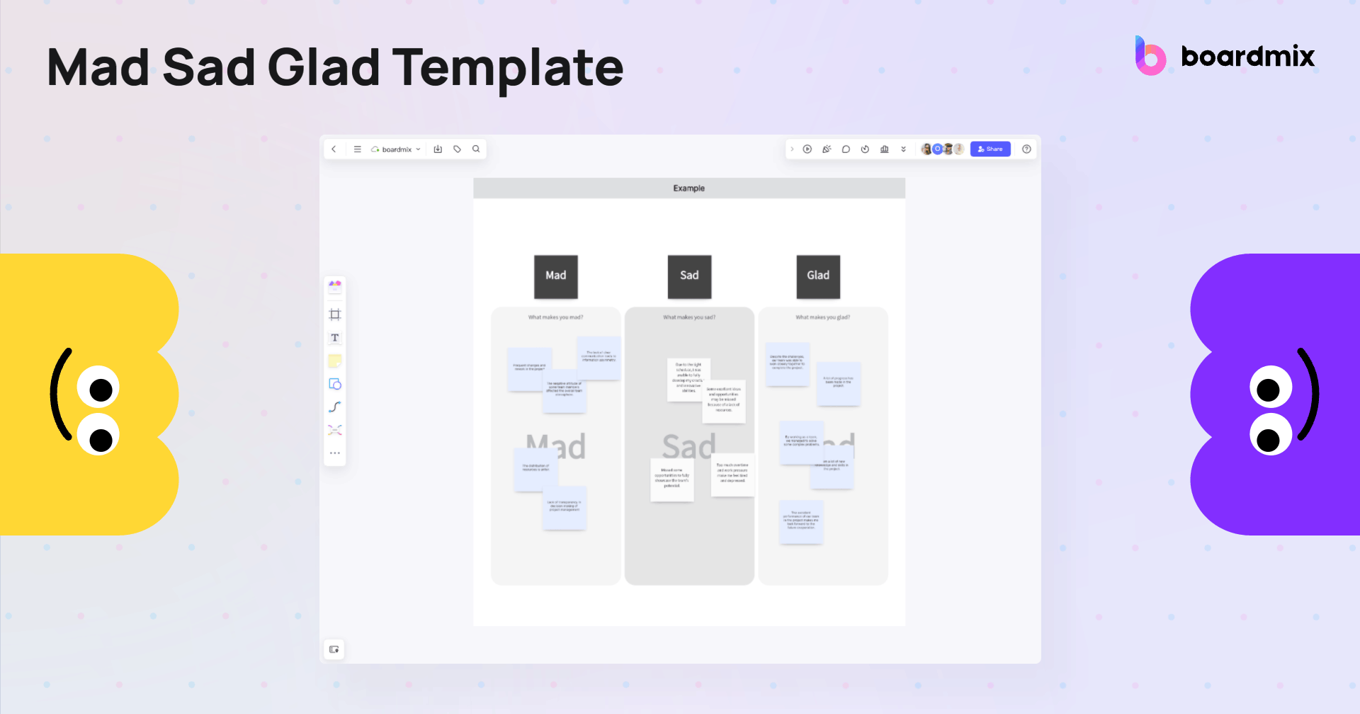 Mad Sad Glad Template | Boardmix
