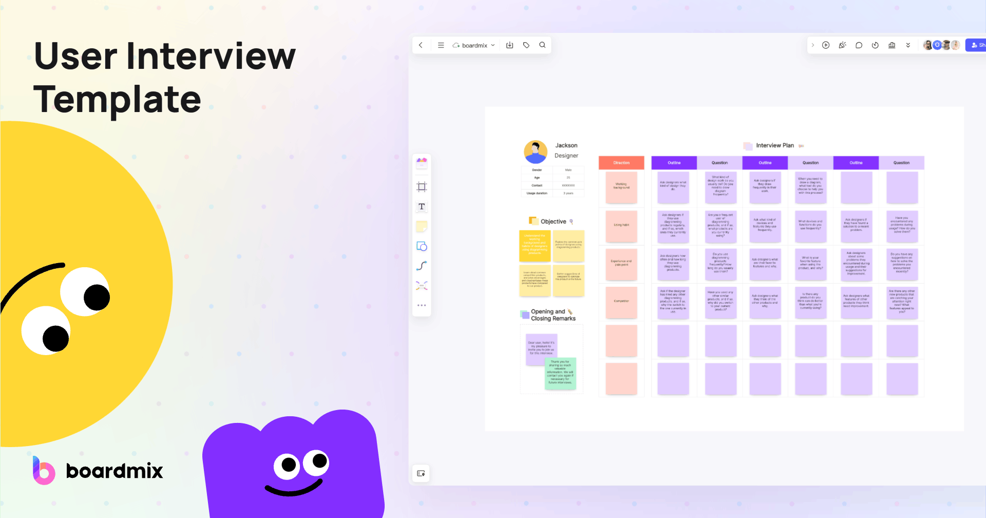 User Interview Template | Boardmix
