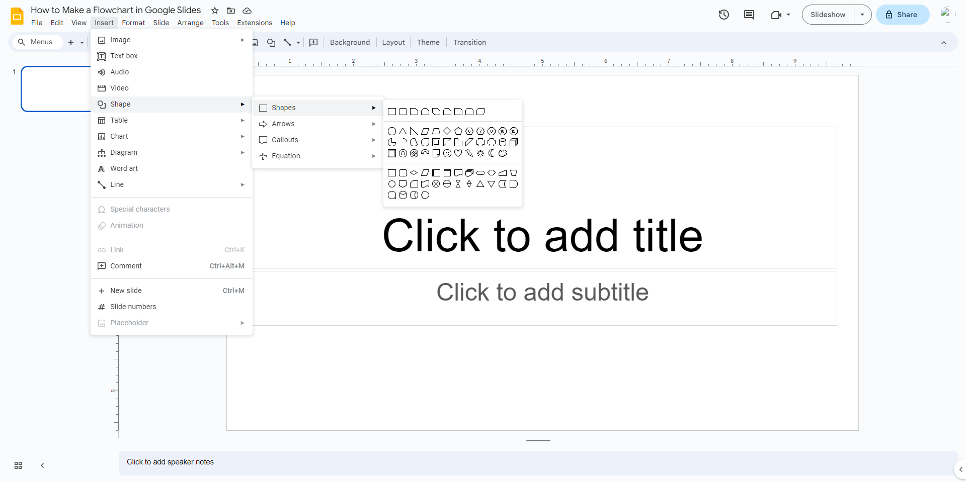 How To Make A Flow Chart In Google Slides How To Create Flowcharts In How To Make A Flow Chart In Google Slides How To Create Flowcharts In